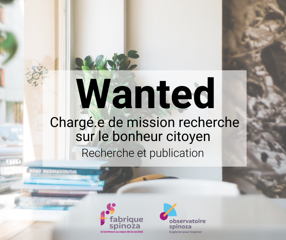 Recrutement : Chargé.e.s de mission Recherche (Stage) - La Fabrique Spinoza